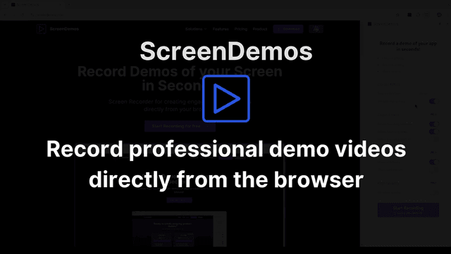ScreenDemos | Record demo videos for your product