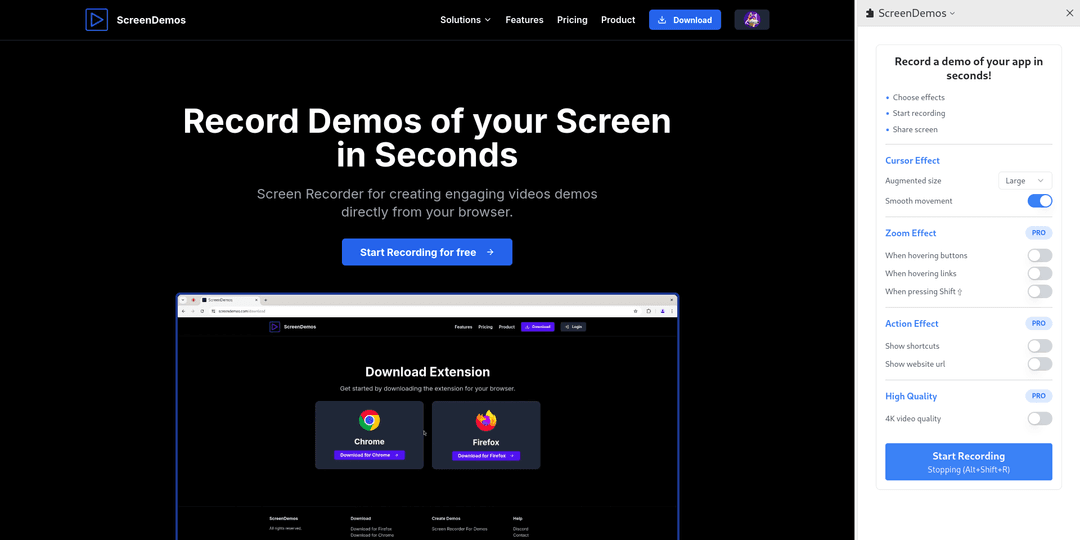 ScreenDemos | Record demo videos for your product